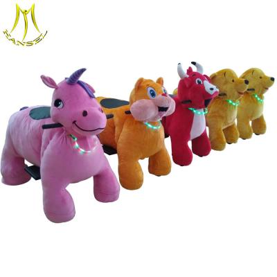 Hansel luna park equipment coin operated plush ride on animal