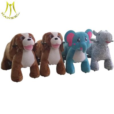 中国 Hansel wholesale funny elrctric battery operated plush animals rides 販売のため