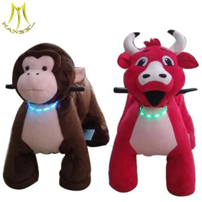 中国 Hansel  battery operatd indoor rides animal design coin operated plush toy machine with light 販売のため
