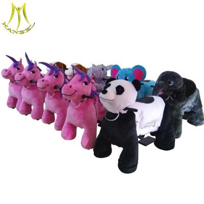 China Hansel kids riding machine electric bicycle funfair rides plush electric animal ride for sale