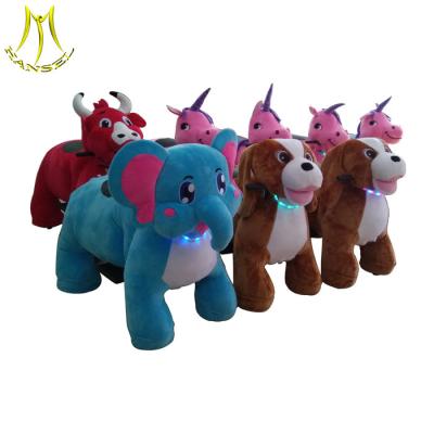 中国 Hansel  plush toys stuffed animals on wheels battery operated ride animals zoo riders 販売のため