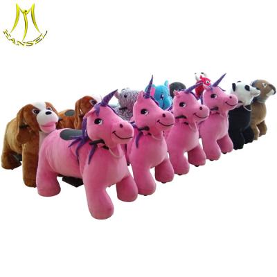 中国 Hansel stuffed animal toy rides kids games toy cars electric animal scooter 販売のため
