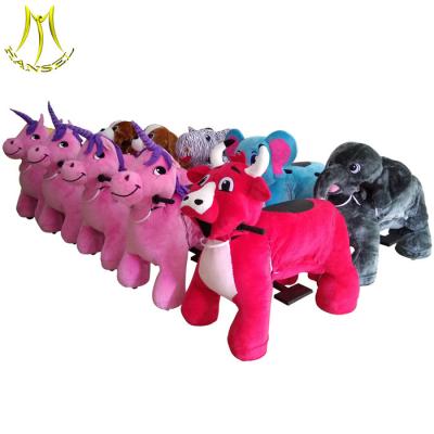 中国 Hansel amusement plush motorized riding animals children playground equipment 販売のため