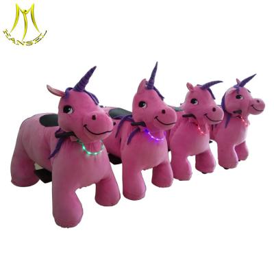 中国 Hansel  dog toys plush riders animal electric riders coin operated amusement park equipment 販売のため