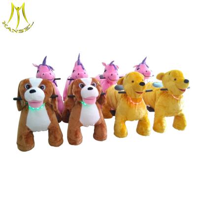 中国 Hansel   funfair rides for sale children ride on cars coin operated kiddy ride stuffed animals with wheels 販売のため