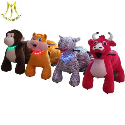 中国 Hansel shopping mall kids electric mountable plush motorized animal 販売のため