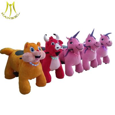 Hansel hot selling coin animals panda scooter plush rideable motorized animals