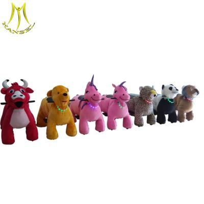 中国 Hansel children electric mountable plush motorized animal for shopping mall 販売のため