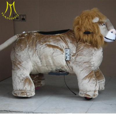 中国 Hansel motorized plush riding animals plush animal petting zoo kids riding horse toy for sale 販売のため