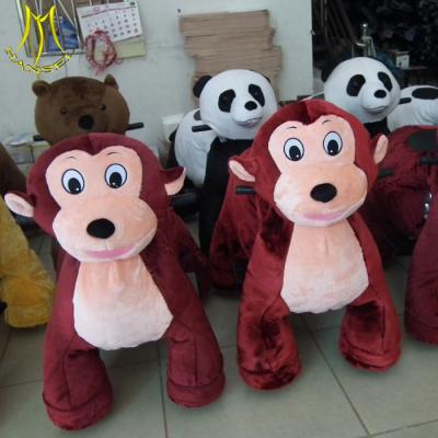 中国 Hansel   hot sale children plush battery operated zoo animal toys happy monkey ride in mall 販売のため