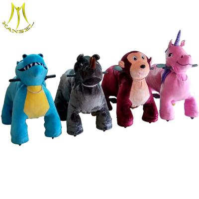 Hansel wholesale kids indoor children funfair plush electric rideable animal in mall