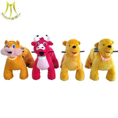 中国 Hansel hot selling toys kids battery operated bull plush ride for kids 販売のため