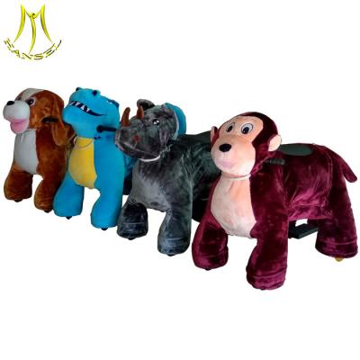 Hansel indoor playground stuffed electric animal scooter for family park