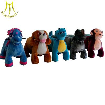 中国 Hansel   top quality children motorized plush animal electric scooter for playground 販売のため