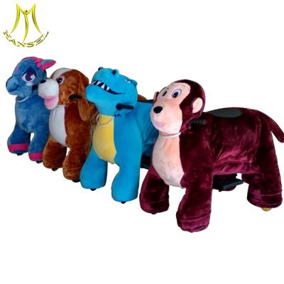 中国 Hansel   coin operated plush electric rideable animal kids ride on 4 wheel electric bike 販売のため