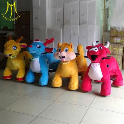 中国 Hansel  children outdoor play machine animal electronic toy animal plush rides 販売のため