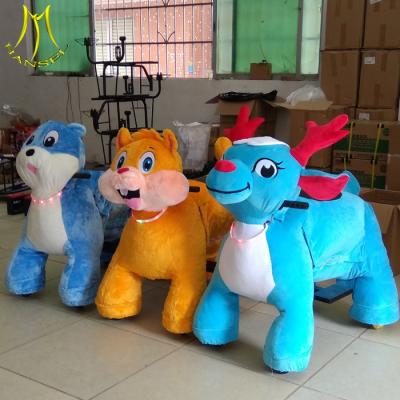 中国 Hansel family parites for rent plush animal electric rideable horse with timer 販売のため