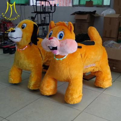 中国 Hansel  carnival  amusement park rides electronic scooter for babys battery plush electrical animal toy ride 販売のため