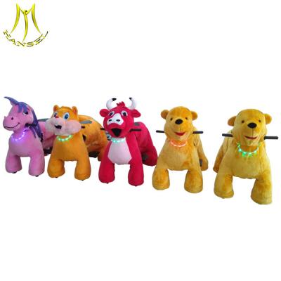 中国 Hansel electric furry motorized animals kids ride on plush animal 販売のため