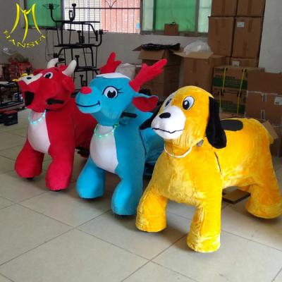 中国 Hansel  2seater kids ride on electric car battery operated plush animals kids rides amusement park 販売のため