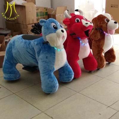 中国 Hansel coin operated plush outdoor ride walking animals for shopping mall 販売のため