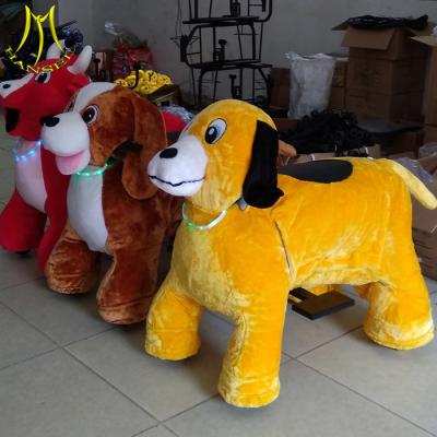 中国 Hansel coin operated plush animal shopping mall kids rides 150KG bearing motorized plush riding animals 販売のため