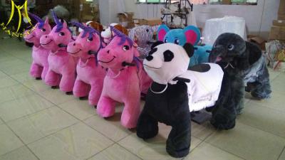 中国 Hansel Hot selling shopping mall electric mountable animal plush ride 販売のため