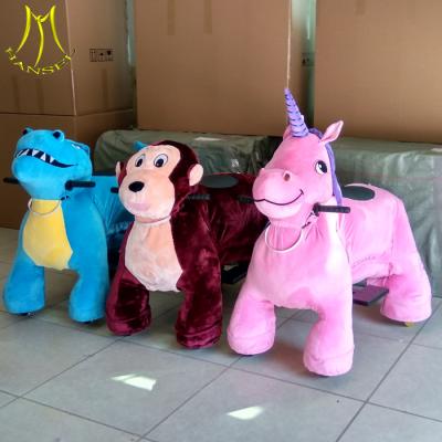 中国 Hansel  outdoor amusement park happy ride on animal giant plush electrical animal scooter 販売のため
