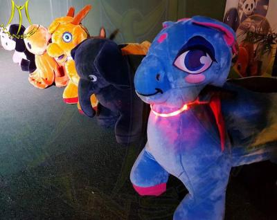 中国 Hansel amusement park motorized plush animal plush unicorn electric scooter 販売のため