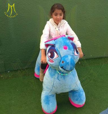 中国 Hansel funfair plush animal toy car electric outdoor kids ride on plush animal 販売のため
