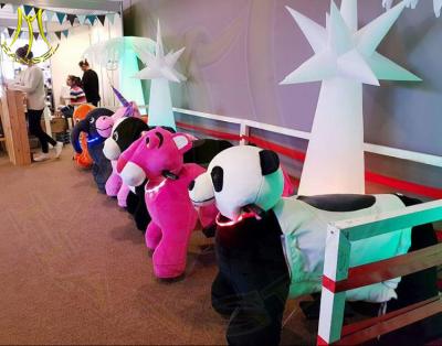 中国 Hansel children fun birthday party games plush toy kid rides on animals 販売のため