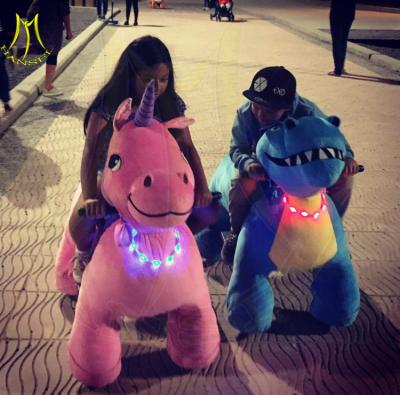 中国 Hansel shopping mall electric mountable plush motorized animal for kids 販売のため