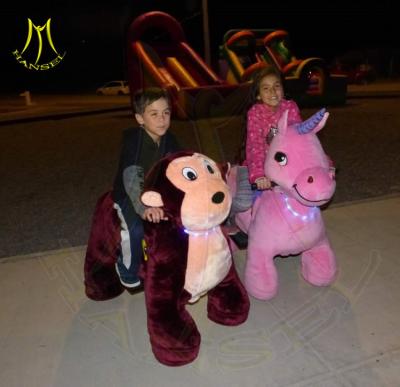中国 Hansel amusement outdoor games electric plush motorized animals 販売のため
