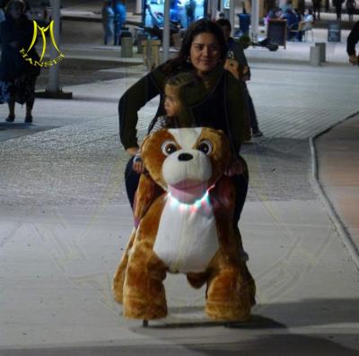 中国 Hansel children electric stuffed walking battery operated zoo animal scooter 販売のため