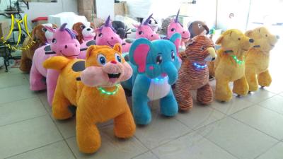 中国 Hansel hot-selling plush coins zippy electric rides electric animal toy car for plaza 販売のため