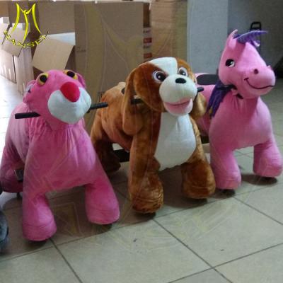 中国 Hansel amusement park outdoor playground Motorized Plush Riding Animals 販売のため