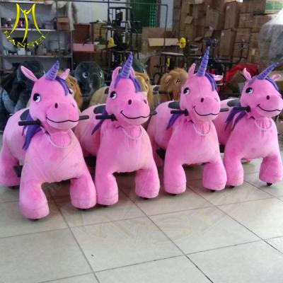 中国 Hansel children electric stuffed walking battery operated ride on plush animals 販売のため