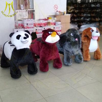 中国 Hansel hot plush stuffed electric battery operated ride on animals 販売のため