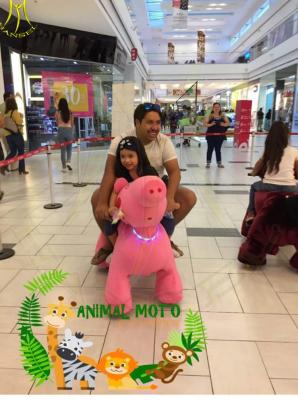 中国 Hansel non coin operated electric mountable plush motorized animal for shopping mall 販売のため