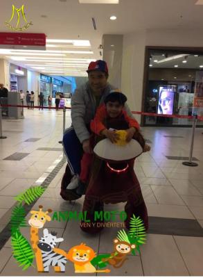 中国 Hansel funny plush animal scooter kids electronic amusement park games equipment 販売のため