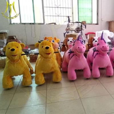 中国 Hansel amusement games indoor plush electric kids ride on animals 販売のため