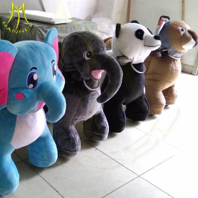 中国 Hansel amusement park walking stuffed electric animal car for children 販売のため