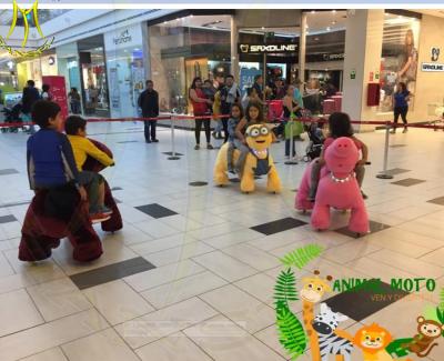 中国 Hansel coin operated  plush animal mountables riding dinosaur toys for shopping mall 販売のため