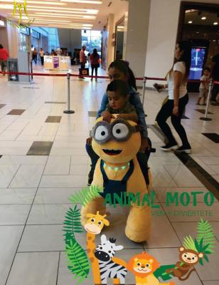 中国 Hansel  2018 commercial plush toys stuffed animals on wheels plush animal electric scooter 販売のため