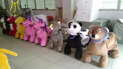 中国 Hansel  2018 new design animal electric ride large plush ride toy with coin for sales 販売のため