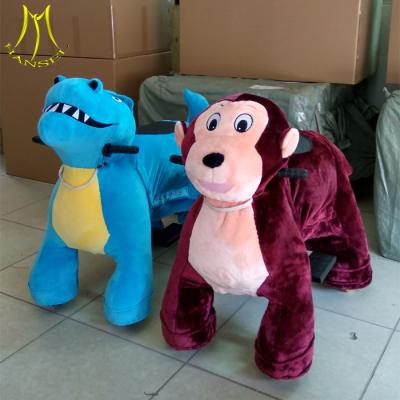 中国 Hansel  coin operated walking electric ride on plush toys stuffed animals on wheels 販売のため