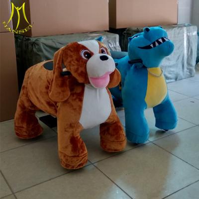 中国 Hansel  children funfair plush animal walking rideable animal toy for christmas ride 販売のため