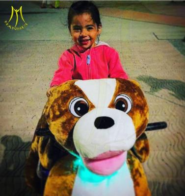 中国 Hansel hot-selling amusement park playground kids plush riding animals dog 販売のため