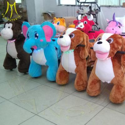 中国 Hansel children games stuffed kids ride on electric plush animals for sale 販売のため