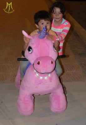 China Hansel hot-selling kids plush riding animals coin pony horse toy  for outdoor playground for sale